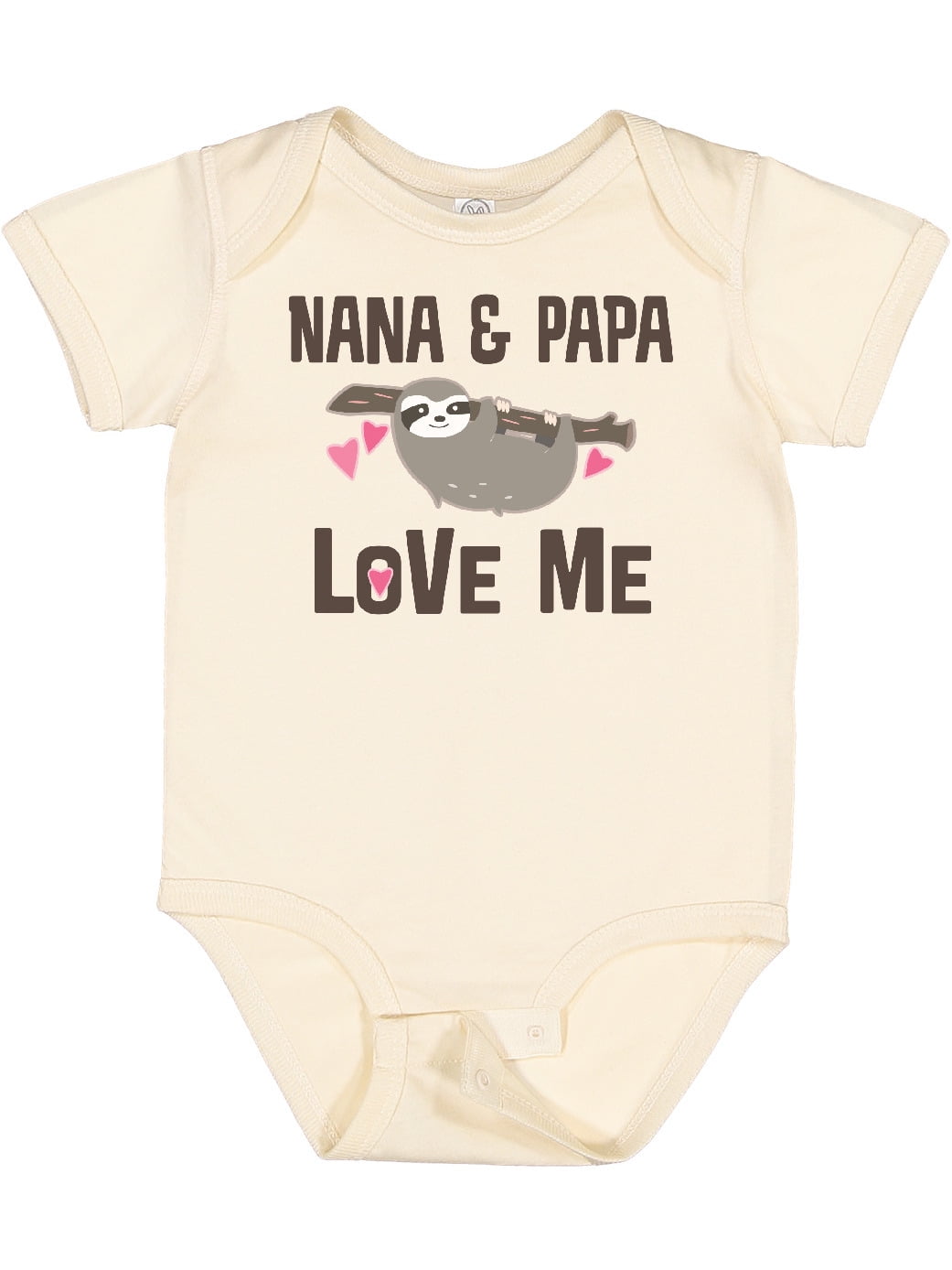 Inktastic Nana and Papa Love Me Sloth Girls Baby Bodysuit - Walmart.com