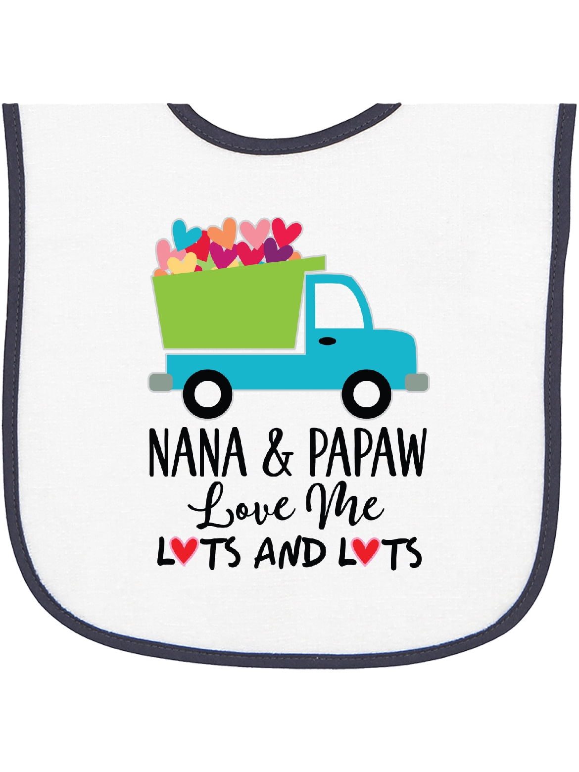 Inktastic Nana and Papaw Grandson Truck Baby Terry Cloth Bib - Walmart.com