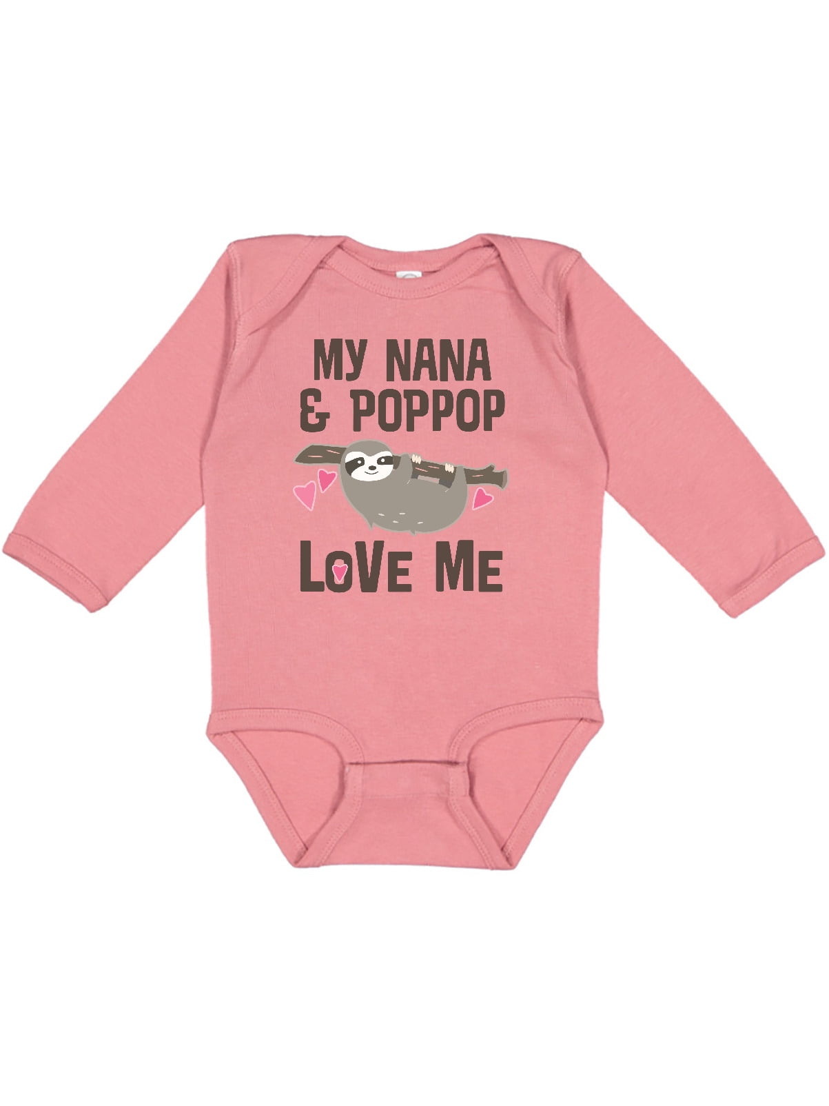 Inktastic Nana and PopPop Love Me Girls Long Sleeve Baby Bodysuit - Walmart.com