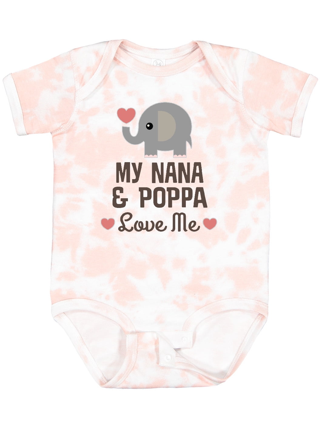 Inktastic Nana and Poppa Love Me Grandchild Elephant Boys or Girls Baby ...