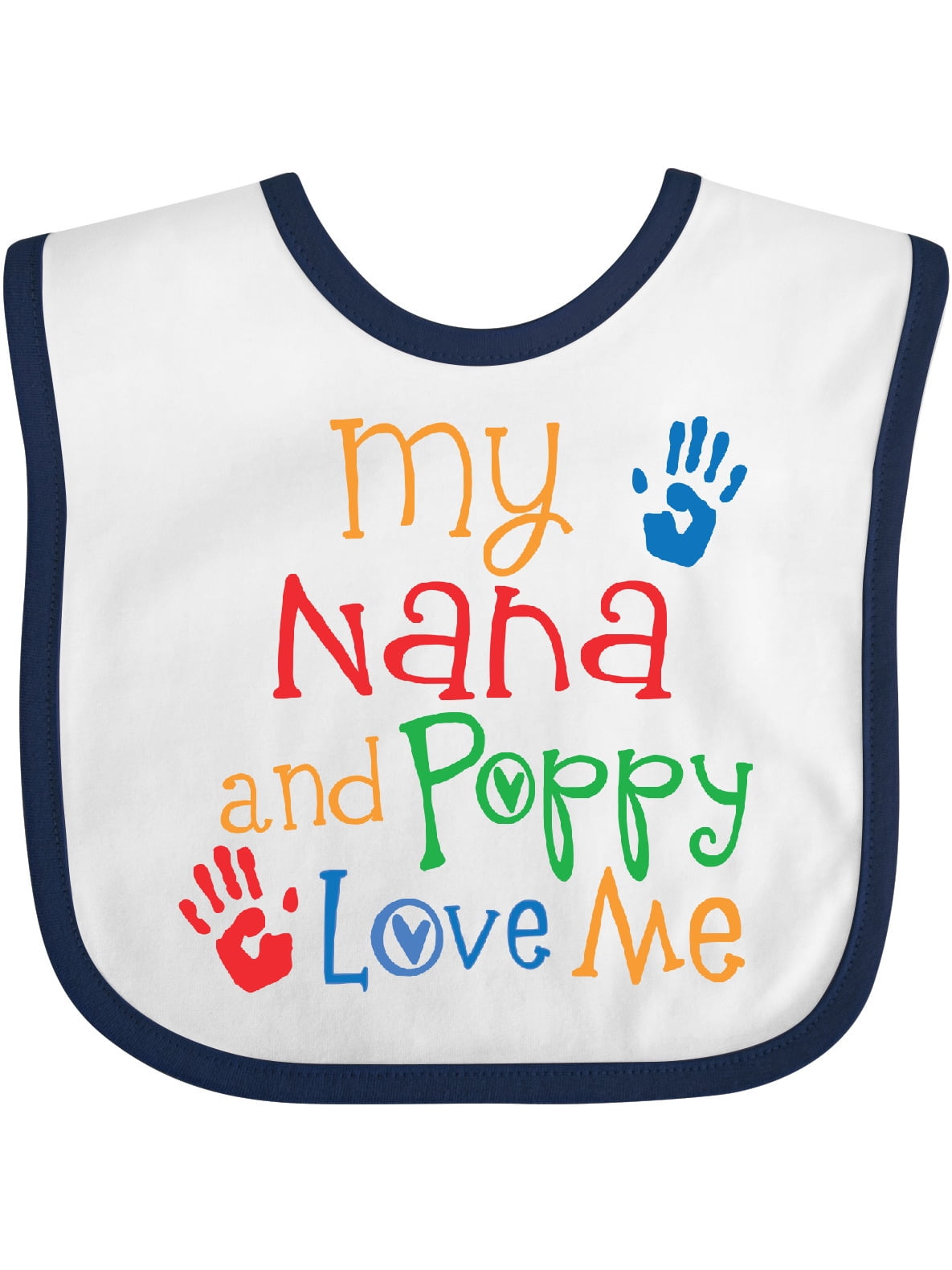 Inktastic Nana and Poppy Love Me Boys or Girls Baby Bib - Walmart.com