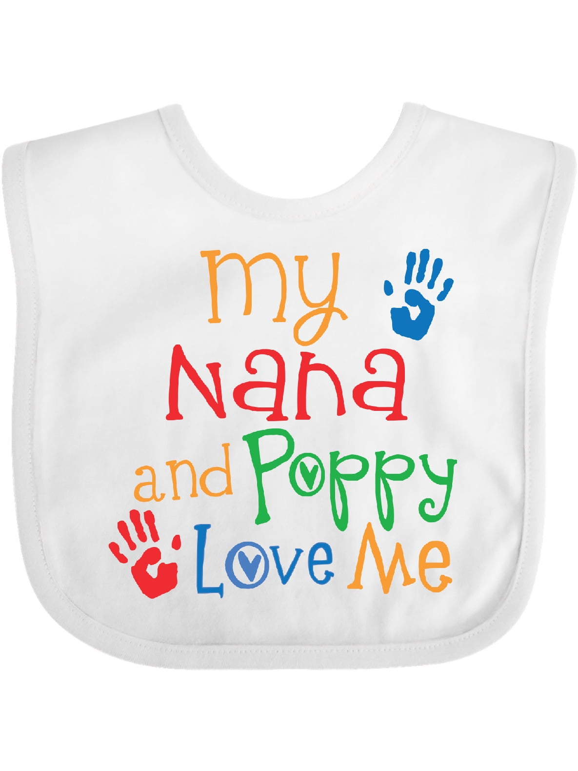 Inktastic Nana and Poppy Love Me Boys or Girls Baby Bib - Walmart.com
