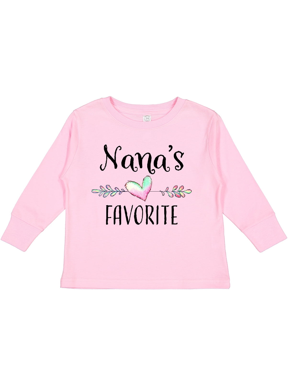 Inktastic Nana's Favorite- Heart Grandchild Boys or Girls Long Sleeve Toddler T-Shirt - Walmart.com