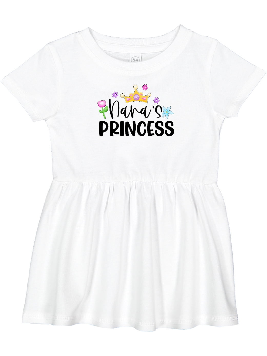 Inktastic Nana's Princess Crown and Flowers Girls Baby Dress - Walmart.com