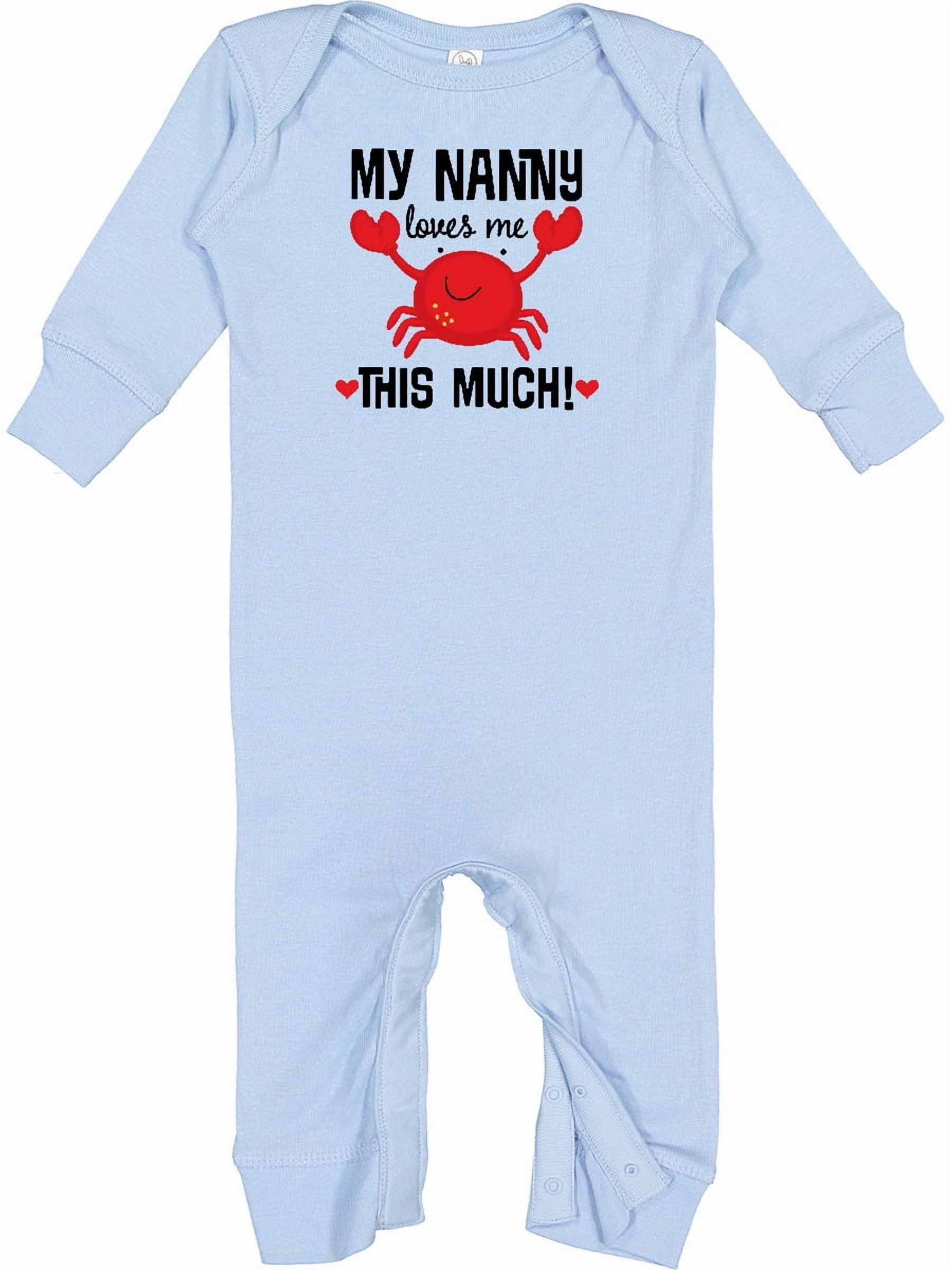 Inktastic Nanny Loves Me Grandson Baby Romper Coveralls - Walmart.com