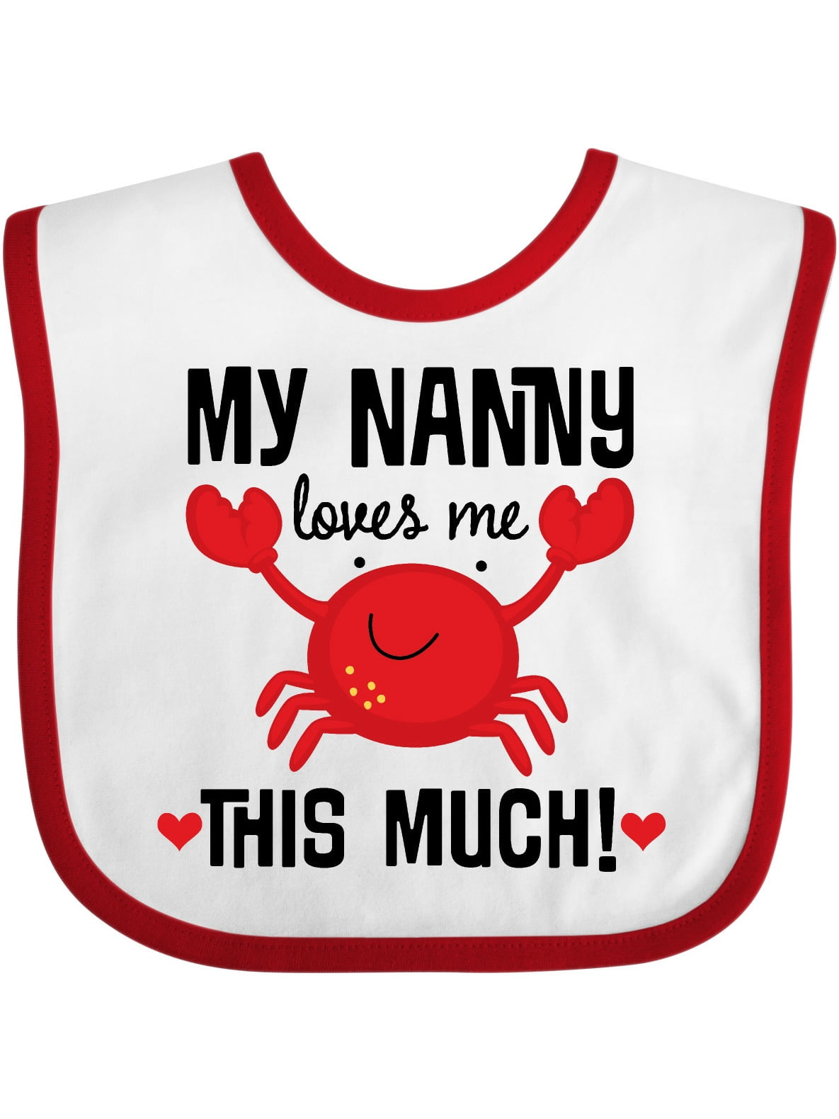 Inktastic Nanny Loves Me Grandson Boys or Girls Baby Bib - Walmart.com
