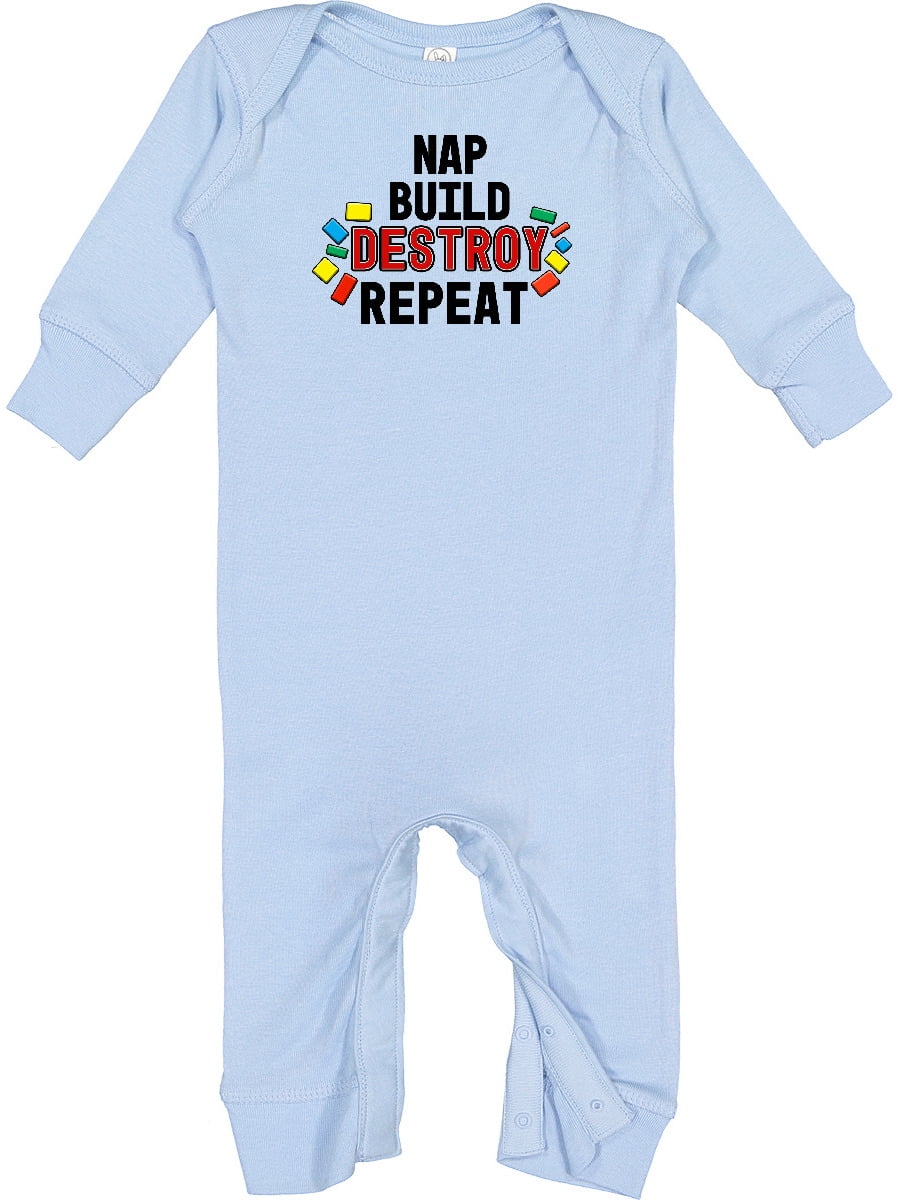 Inktastic Nap Build Destroy Repeat with Colorful Building Blocks Baby ...
