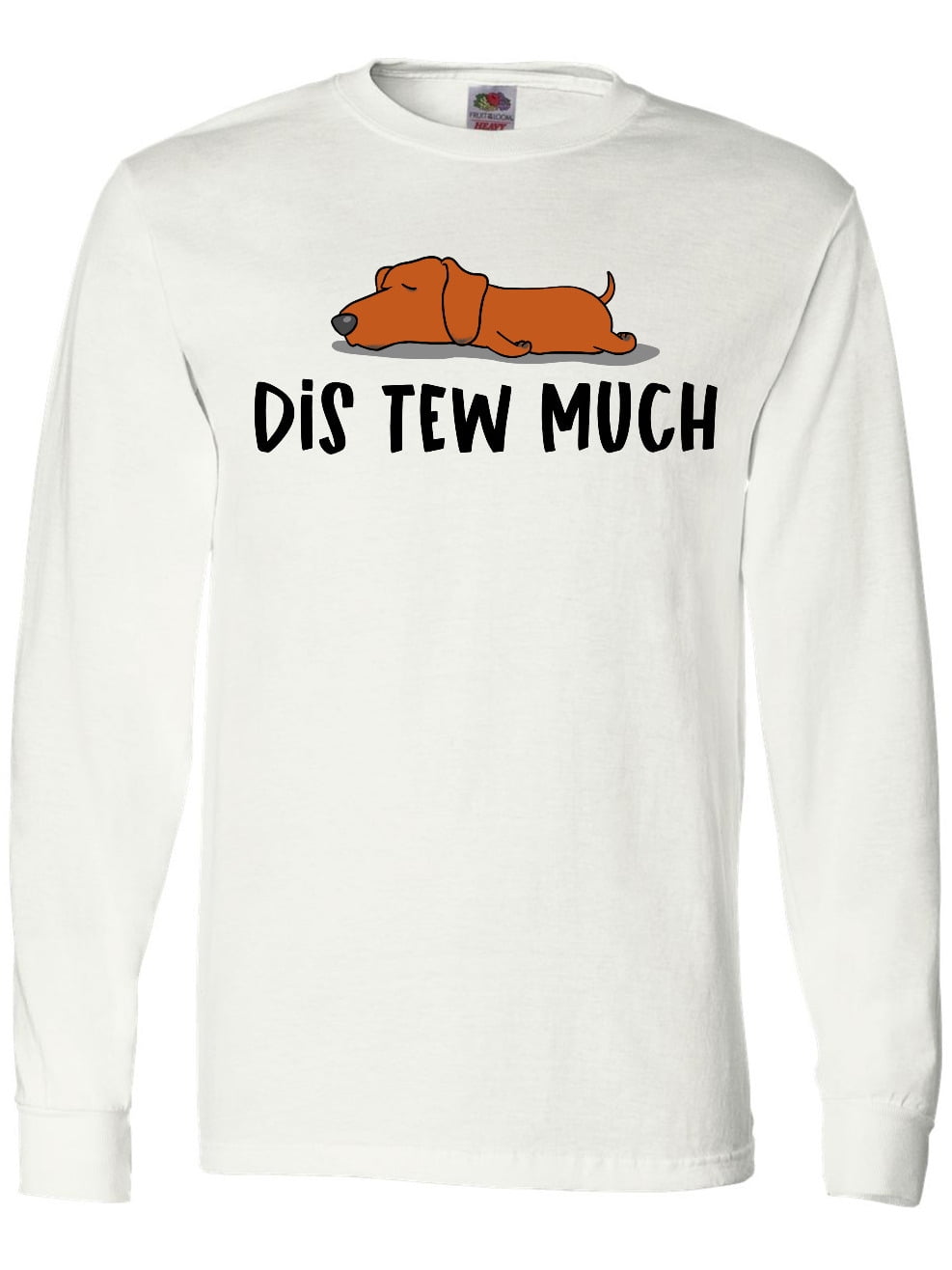 Inktastic Napping Dis Tew Much Daschund Weiner Dog Brown Long Sleeve T ...