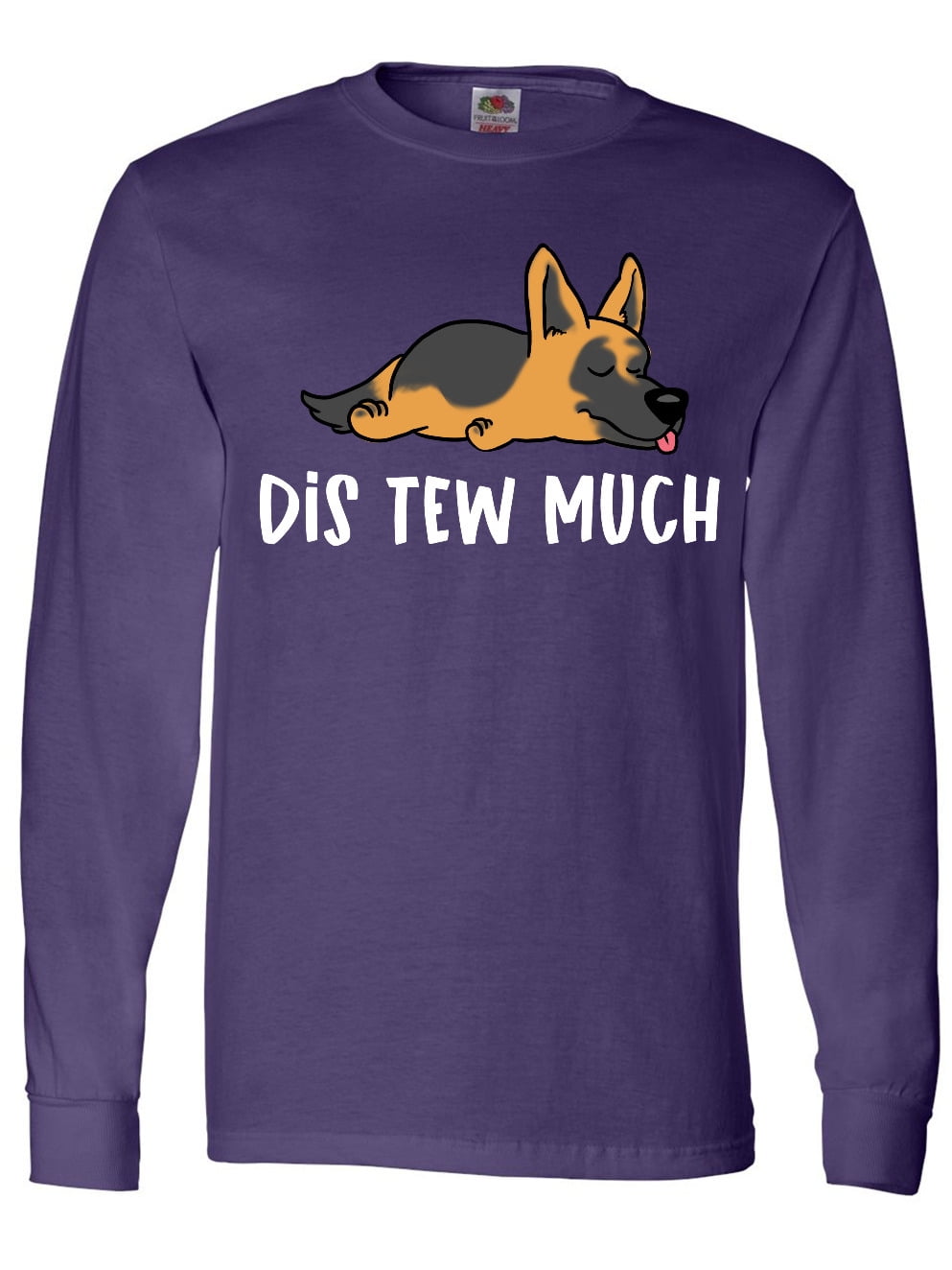 Inktastic Napping Dis Tew Much German Shepherd Long Sleeve T-Shirt ...