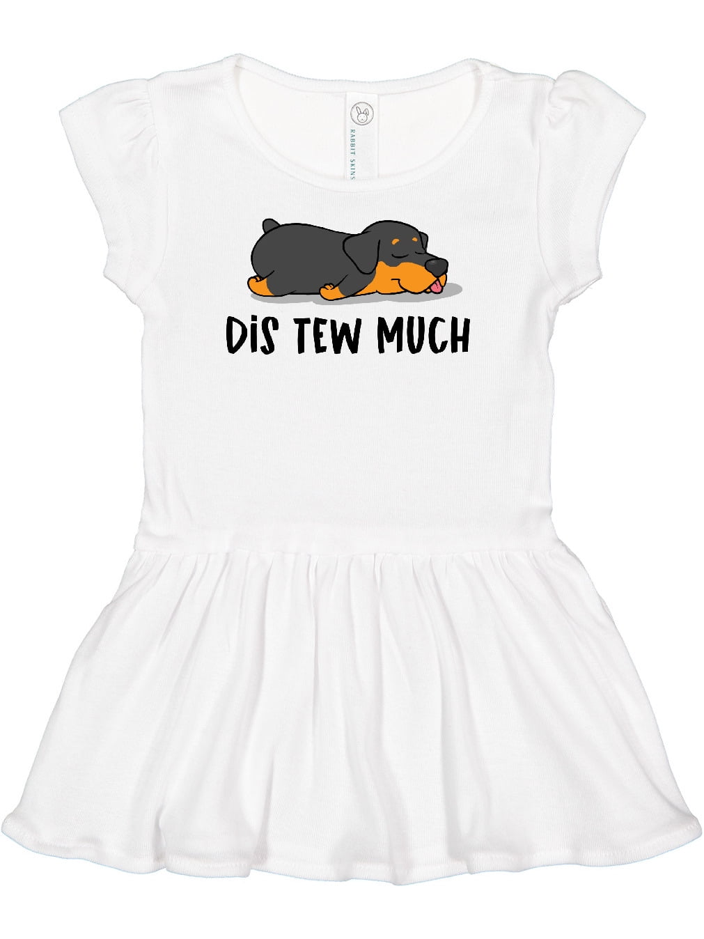 Inktastic Napping Dis Tew Much Rottweiler Girls Baby Dress - Walmart.com