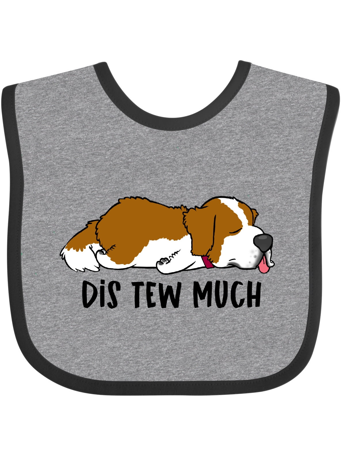 Inktastic Napping Dis Tew Much St. Bernard Boys or Girls Baby Bib ...
