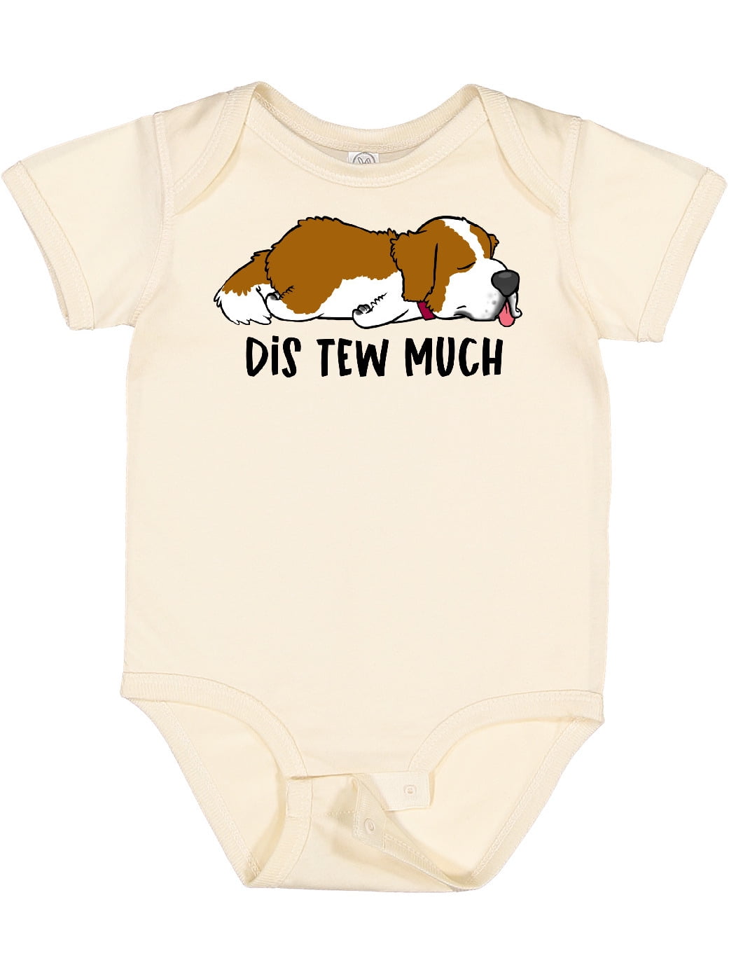 Inktastic Napping Dis Tew Much St. Bernard Boys or Girls Baby Bodysuit ...