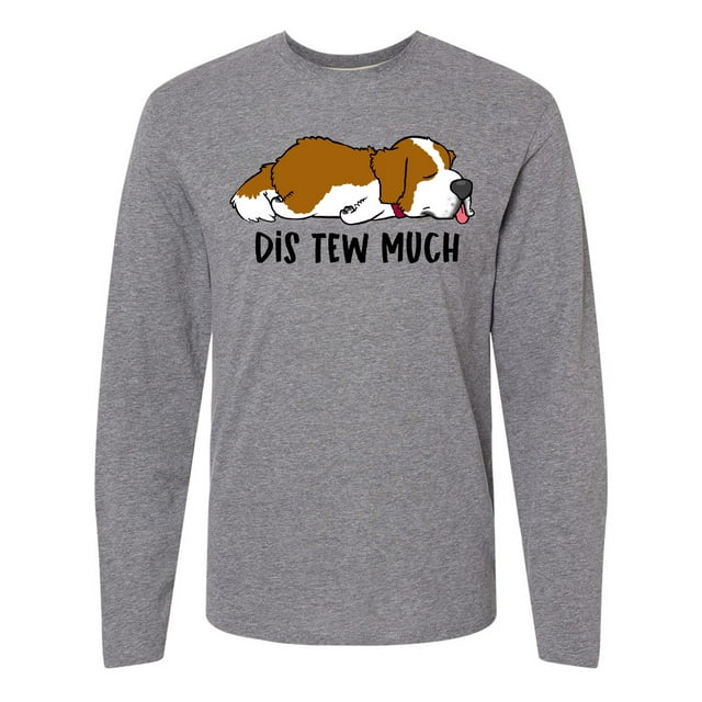 Inktastic Napping Dis Tew Much St. Bernard Long Sleeve T-Shirt ...