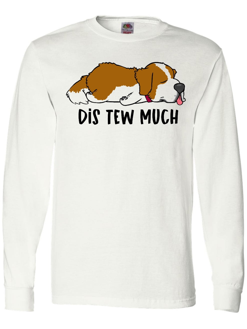 Inktastic Napping Dis Tew Much St. Bernard Long Sleeve T-Shirt ...