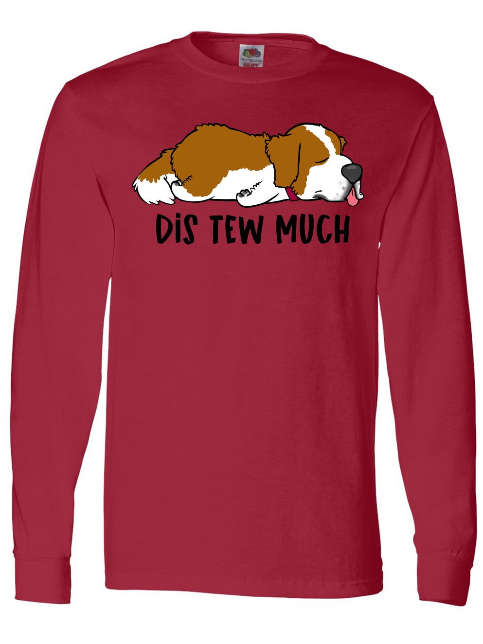 Inktastic Napping Dis Tew Much St. Bernard Long Sleeve T-Shirt ...