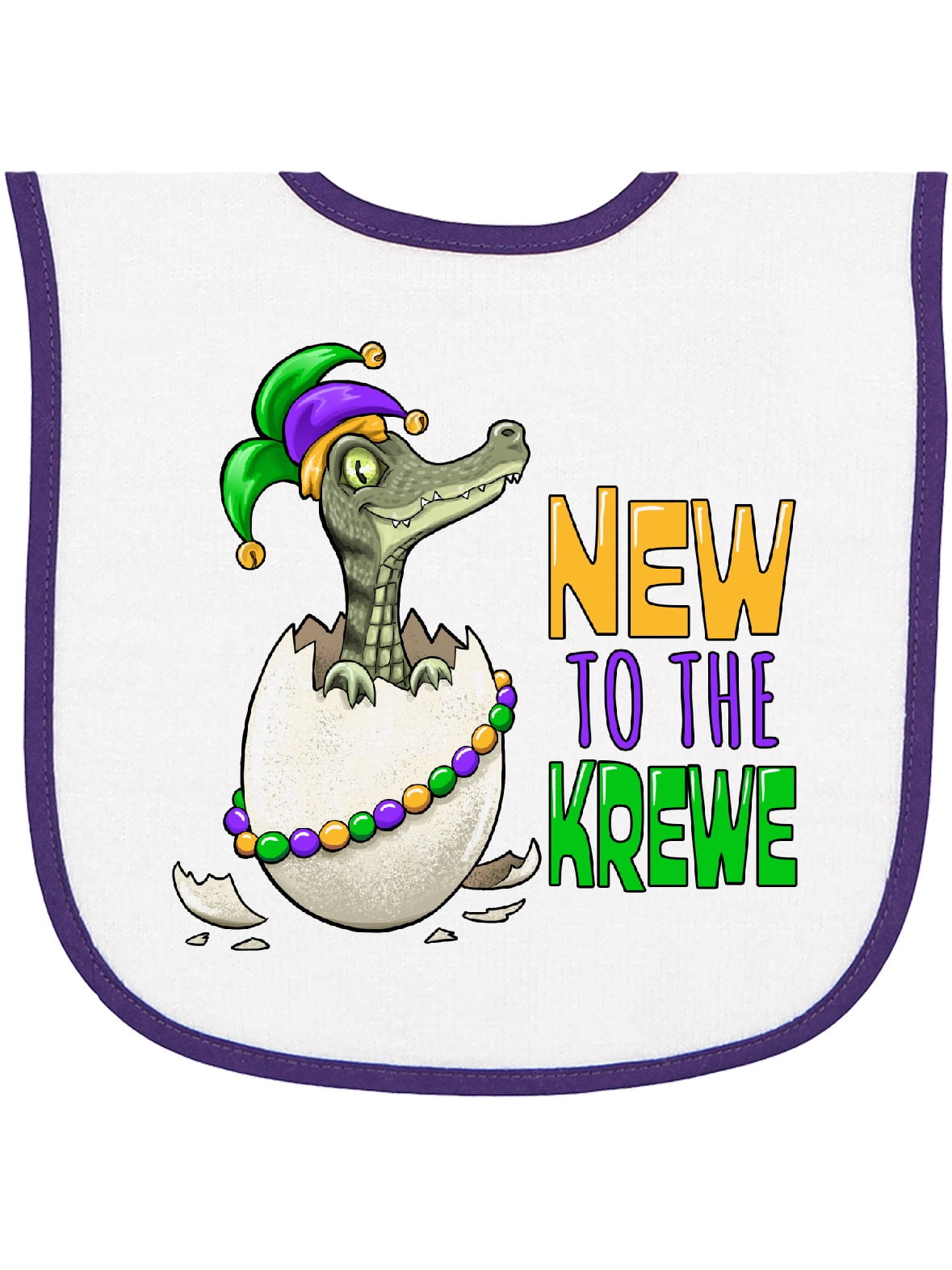 Inktastic New to the Krewe Mardi Gras Baby Alligator Baby Terry Cloth ...