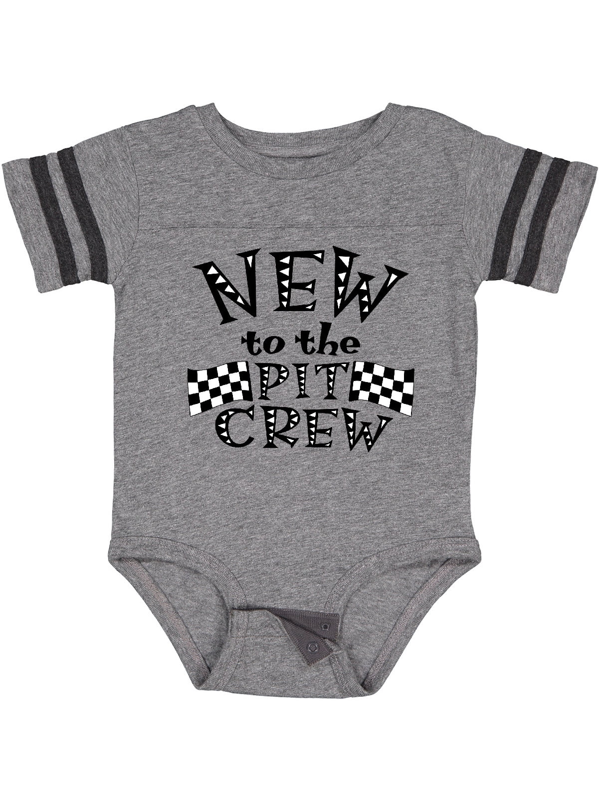 Inktastic New to the Pit Crew Racing Flags Boys or Girls Baby Bodysuit ...