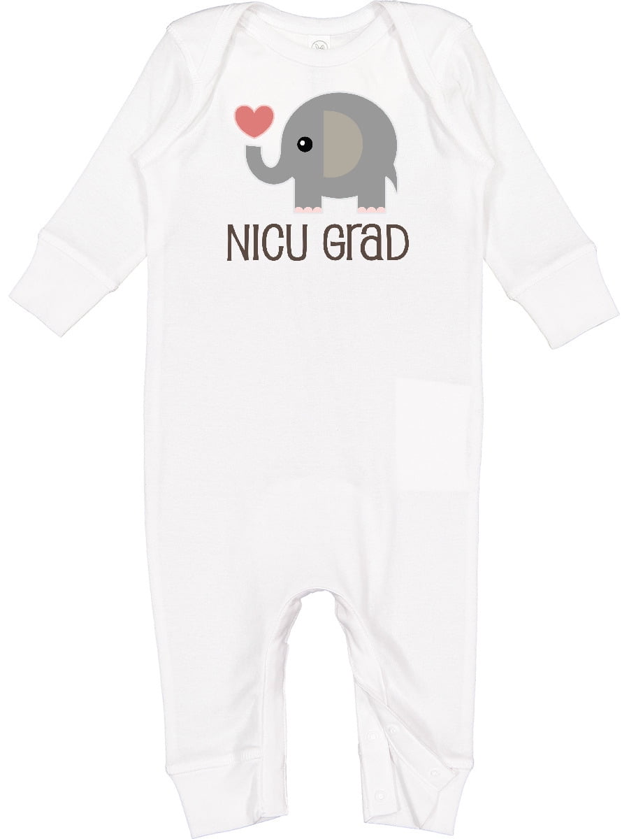 Inktastic Nicu Graduate Baby Elephant Baby Romper Coveralls - Walmart.com