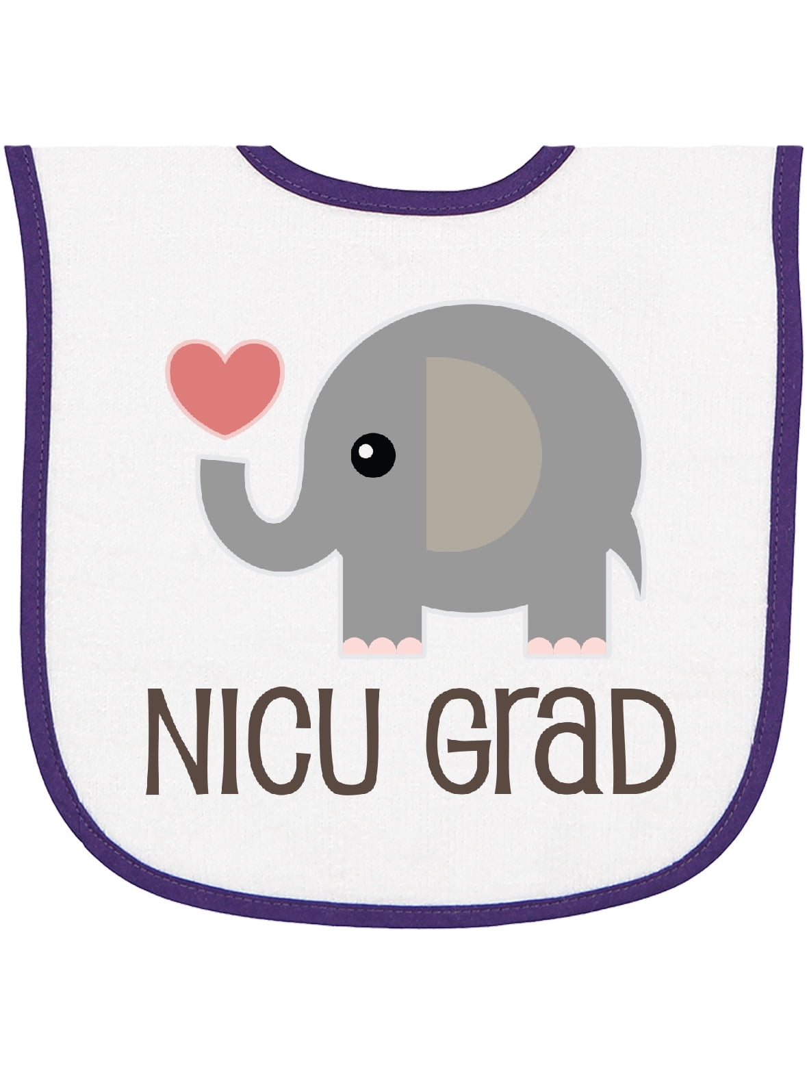 Inktastic Nicu Graduate Baby Elephant Baby Terry Cloth Bib - Walmart.com