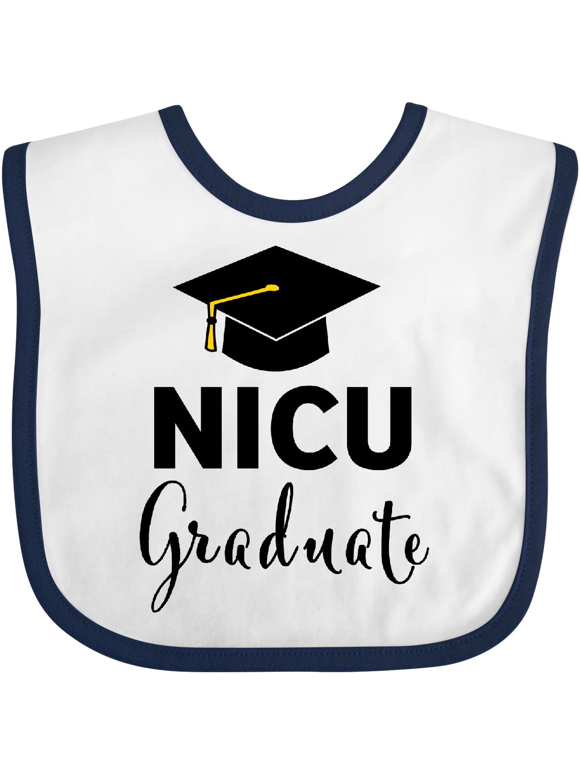 Inktastic Nicu Graduate-graduation Hat Boys or Girls Baby Bib - Walmart.com