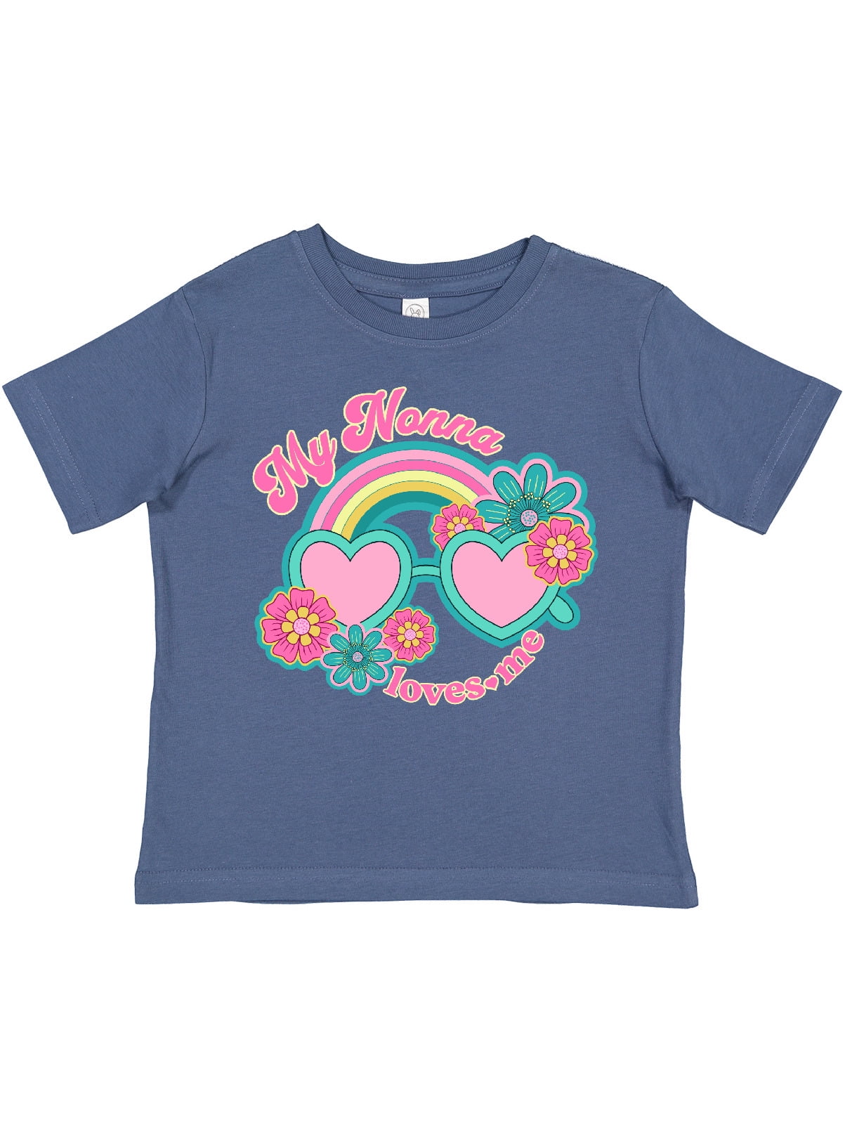 Inktastic Nonna Loves Me Girls Granddaughter Rainbow Girls Toddler T-Shirt - Walmart.com