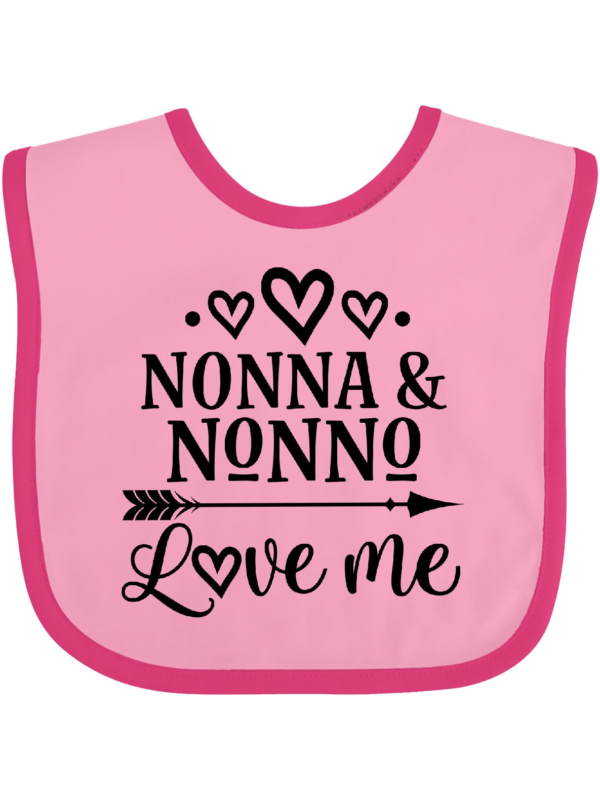 Inktastic Nonna and Nonno Love Me Boys or Girls Baby Bib - Walmart.com