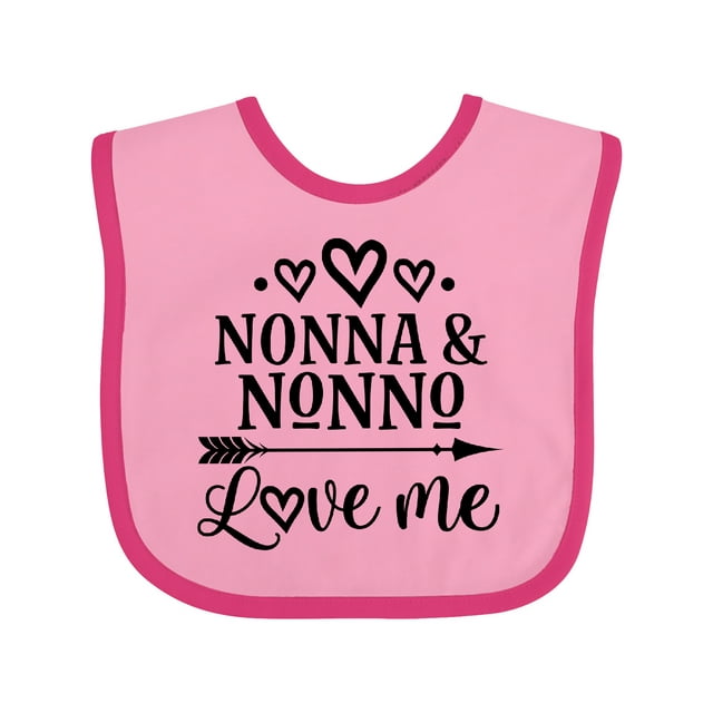 Inktastic Nonna and Nonno Love Me Boys or Girls Baby Bib - Walmart.com
