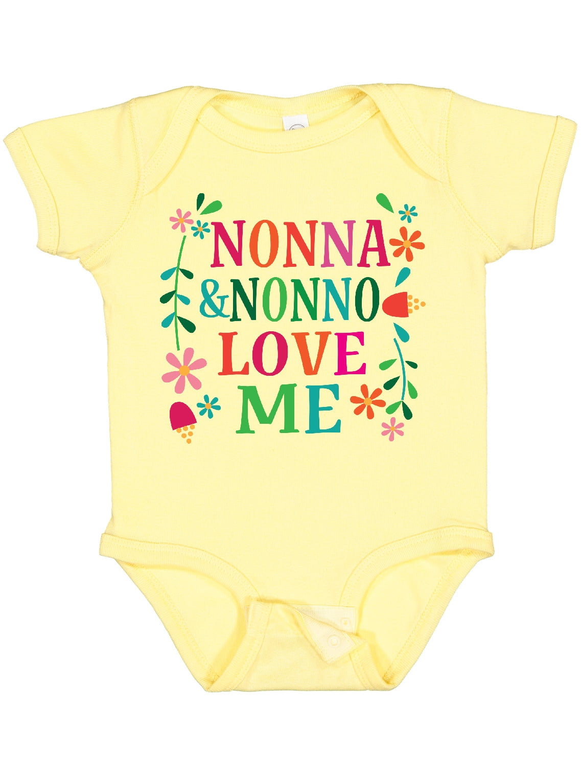 Inktastic Nonna and Nonno Love Me Girls Baby Bodysuit - Walmart.com