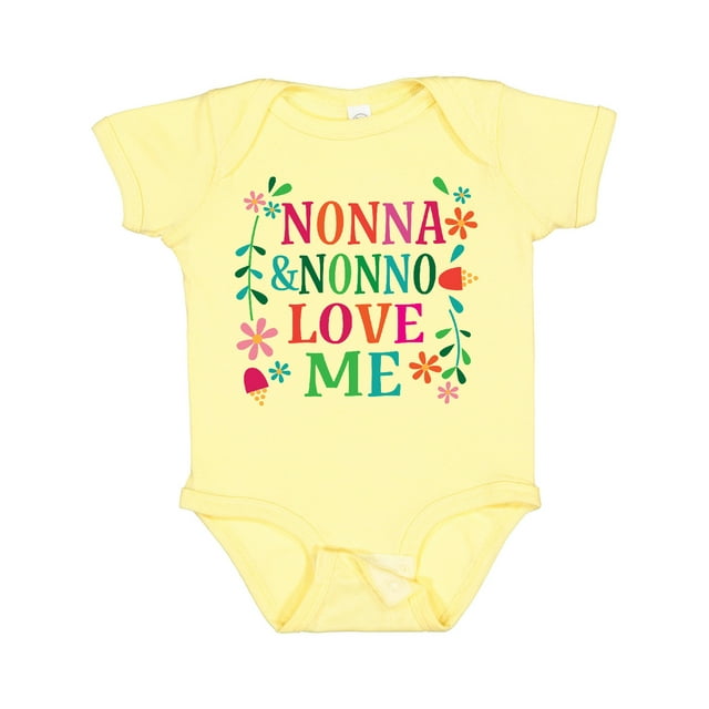 Inktastic Nonna and Nonno Love Me Girls Baby Bodysuit - Walmart.com