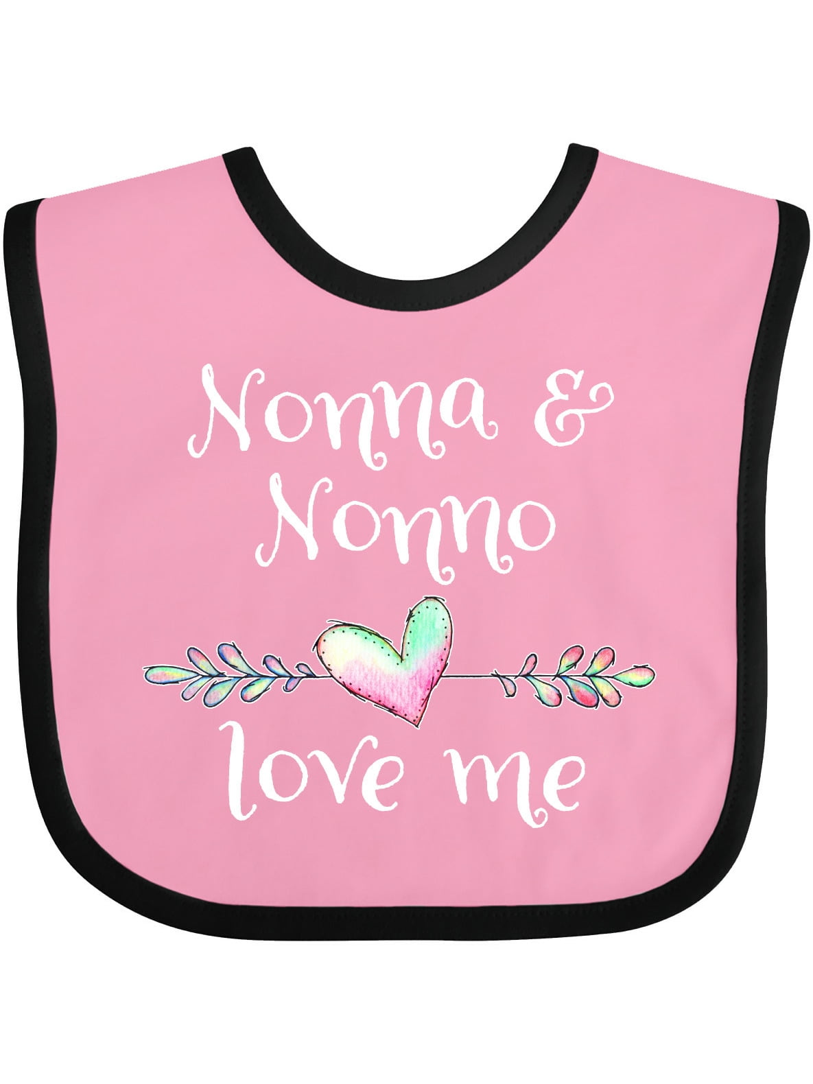 Inktastic Nonna and Nonno Love Me- Heart Grandchild Boys or Girls Baby Bib - Walmart.com
