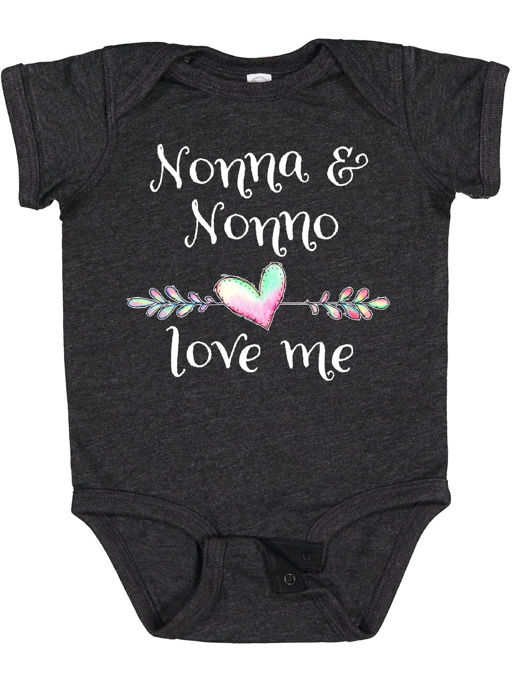 Inktastic Nonna and Nonno Love Me- Heart Grandchild Boys or Girls Baby Bodysuit - Walmart.com