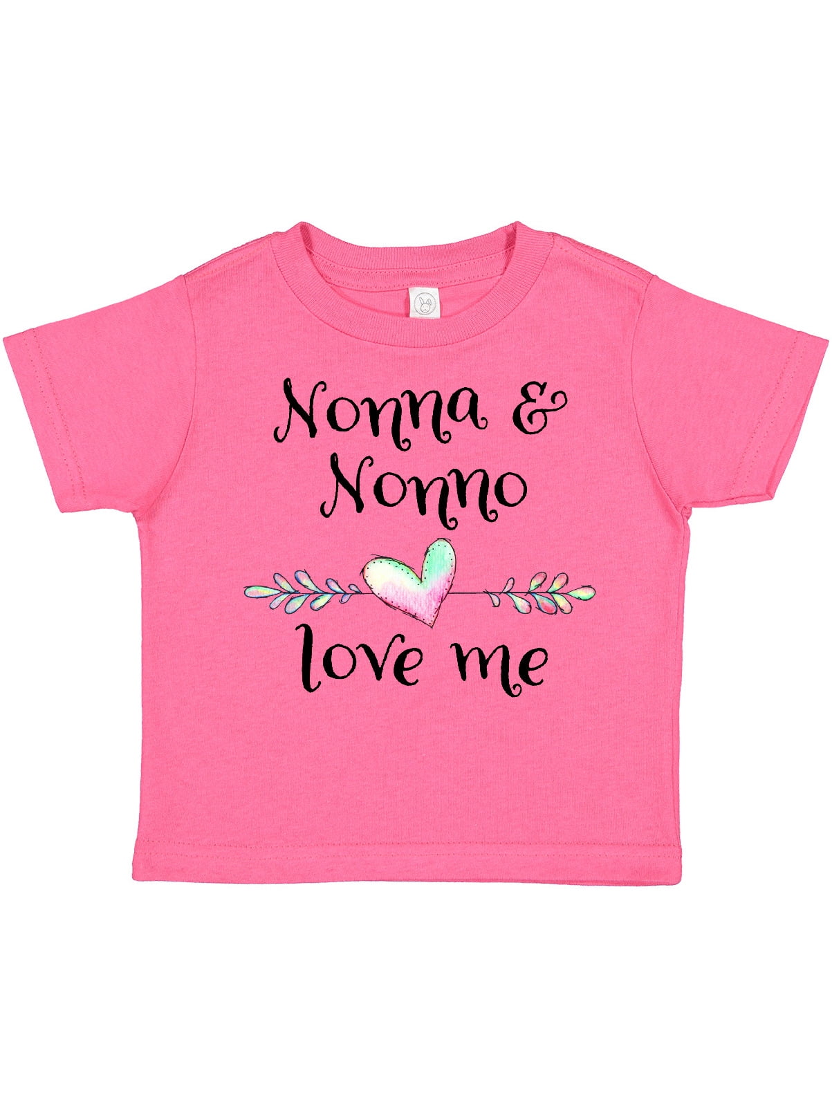 Inktastic Nonna and Nonno Love Me- Heart Grandchild Boys or Girls Toddler T-Shirt - Walmart.com