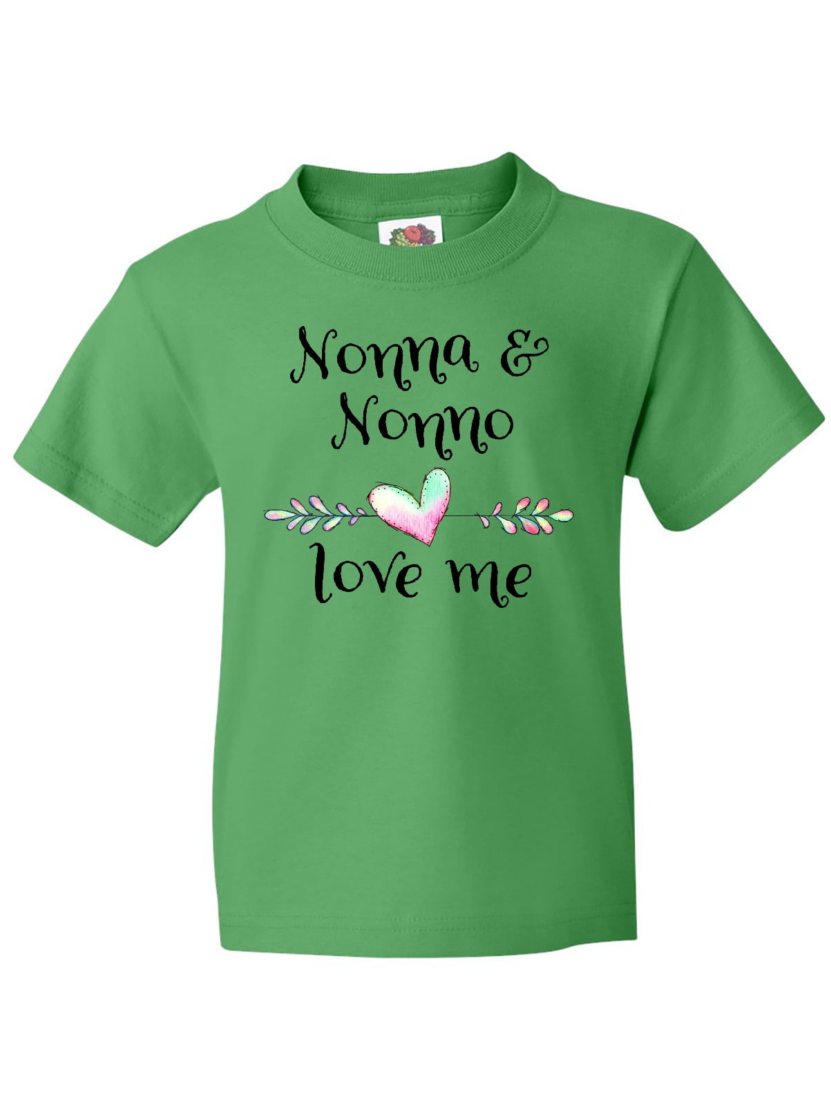 Inktastic Nonna and Nonno Love Me- Heart Grandchild Youth T-Shirt - Walmart.com