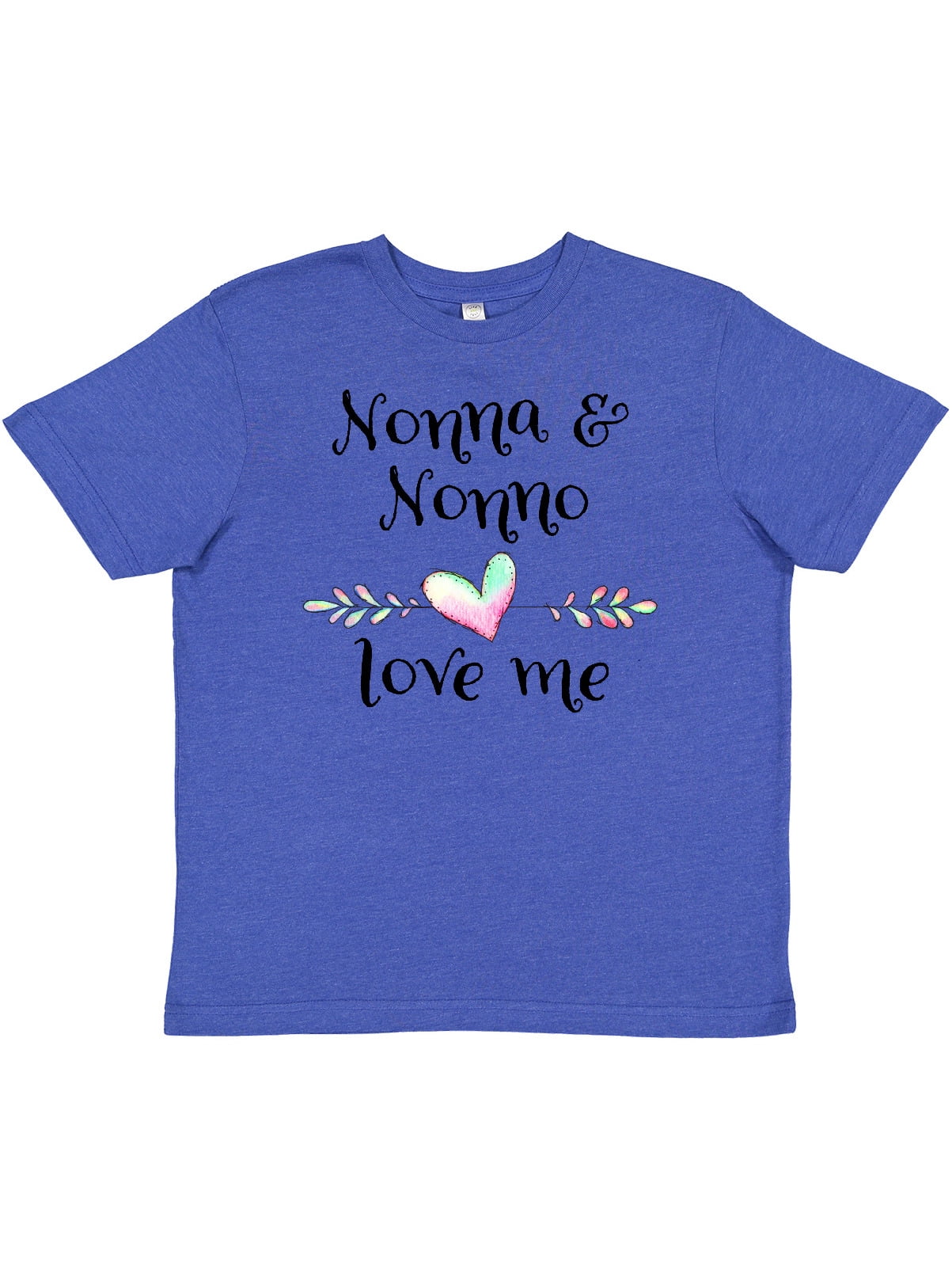 Inktastic Nonna and Nonno Love Me- Heart Grandchild Youth T-Shirt - Walmart.com