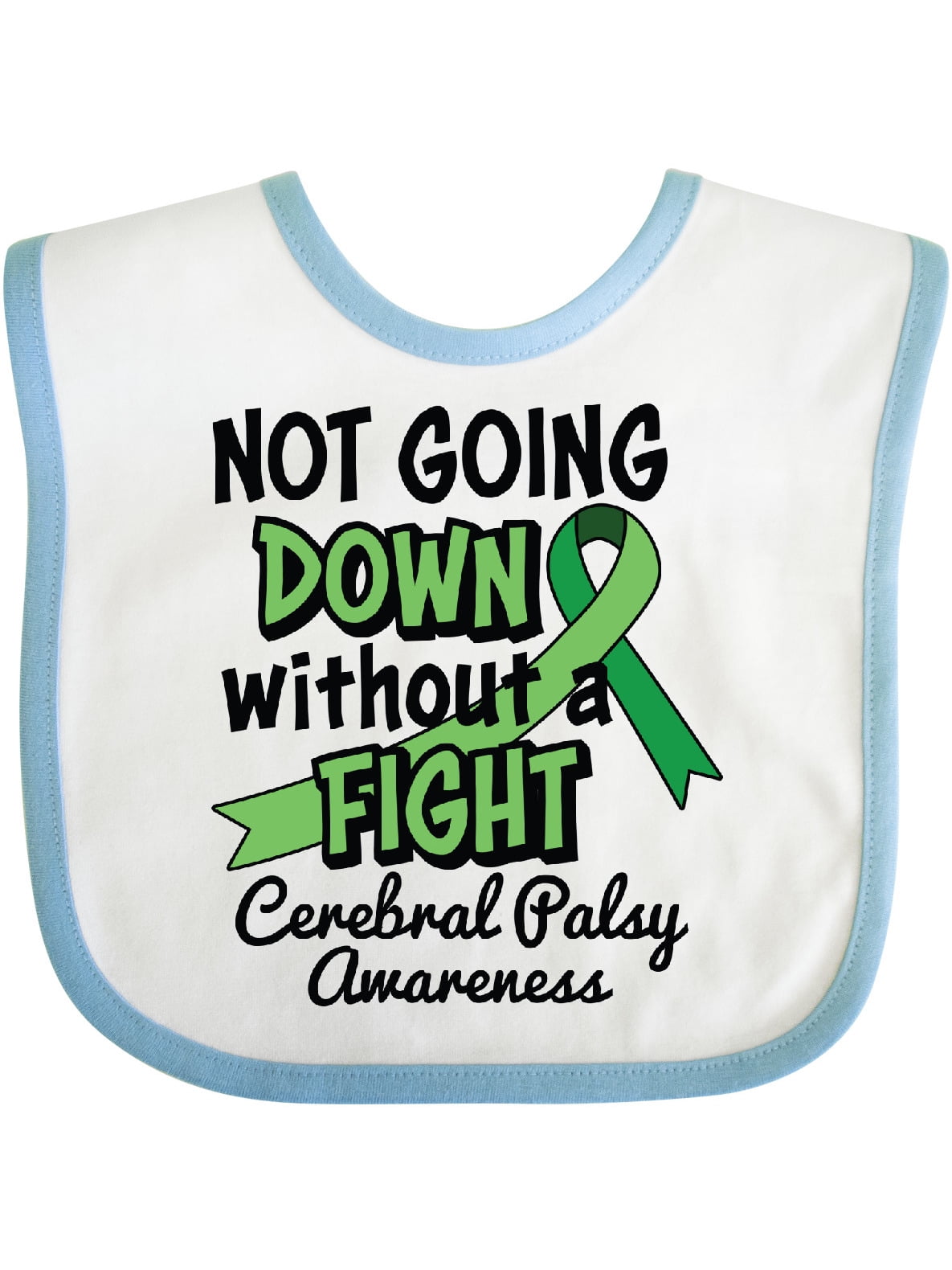 Inktastic Not Going Down Without a Fight Cerebral Palsy Awareness Boys or Girls Baby Bib ...