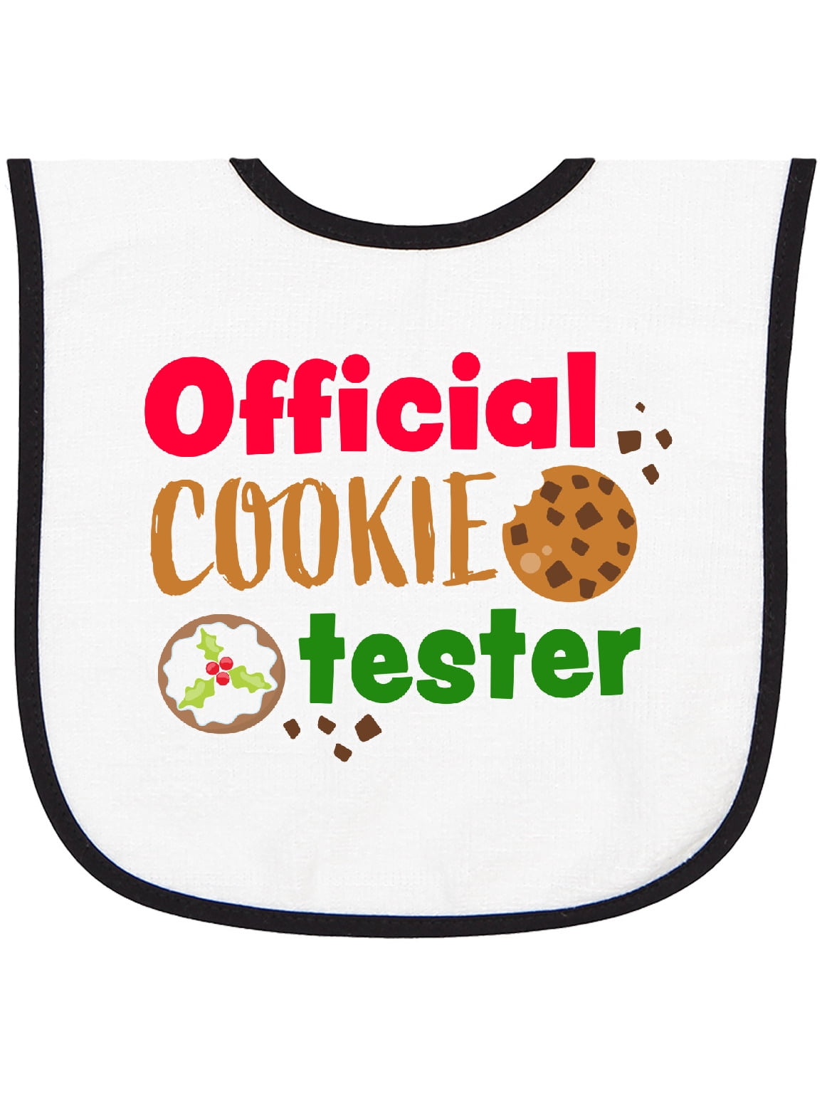 Inktastic Official Cookie Tester Christmas Cookies Baby Terry Cloth Bib ...