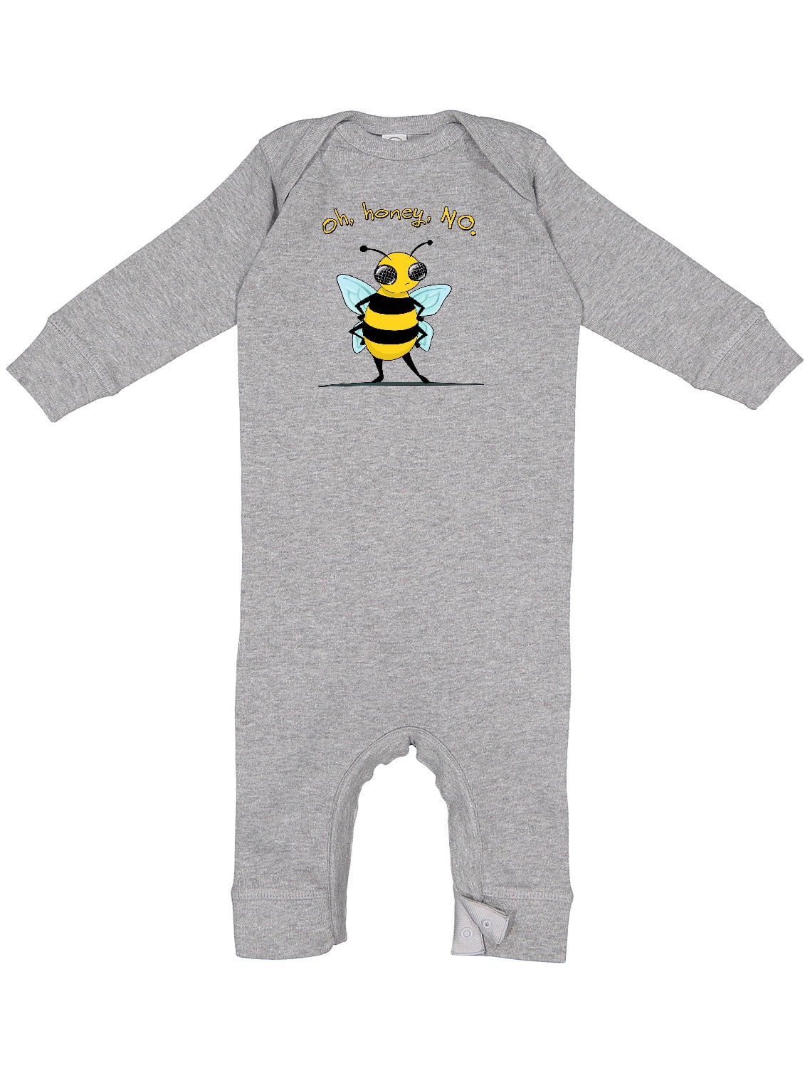 Inktastic Oh, Honey, No... Cute Bee Baby Romper Coveralls - Walmart.com