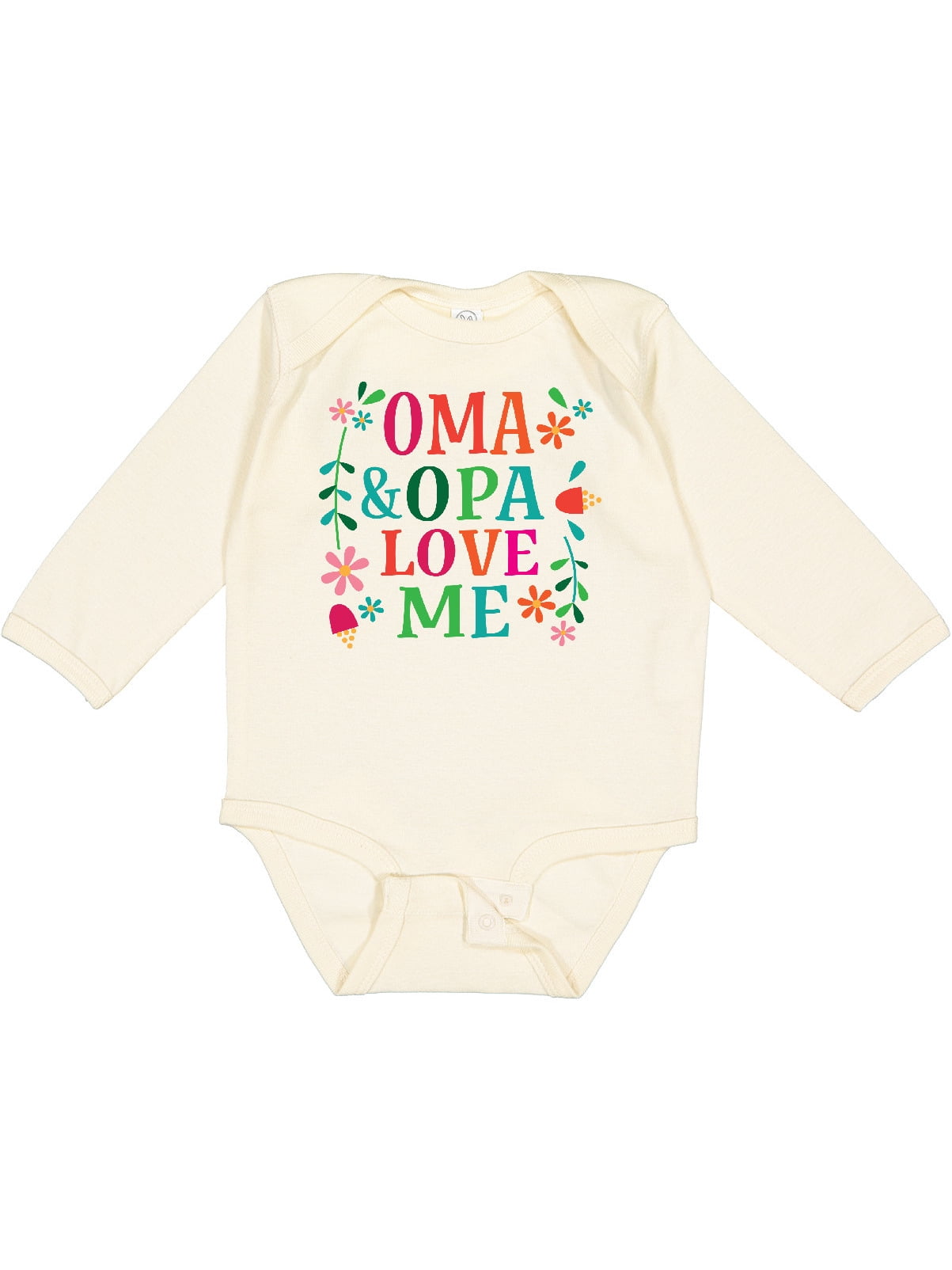Inktastic Oma and Opa Love Me Girls Long Sleeve Baby Bodysuit - Walmart.com