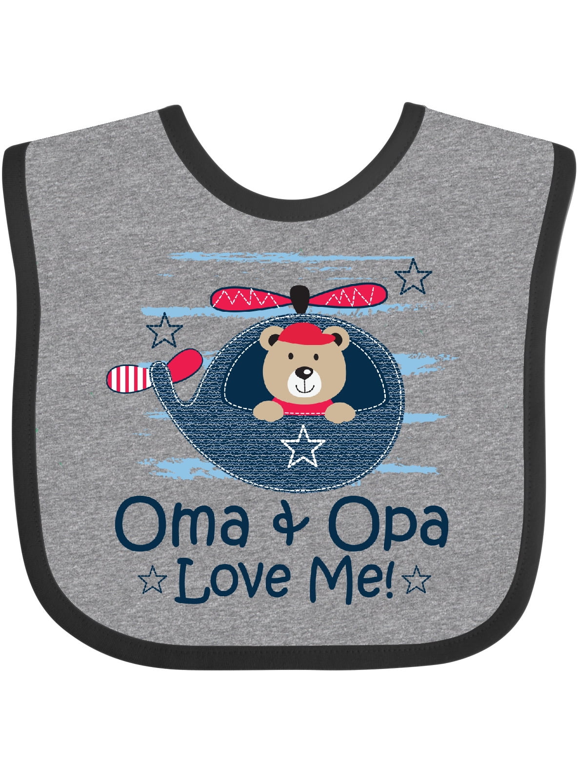 Inktastic Oma and Opa Love Me Grandson Boys Baby Bib - Walmart.com