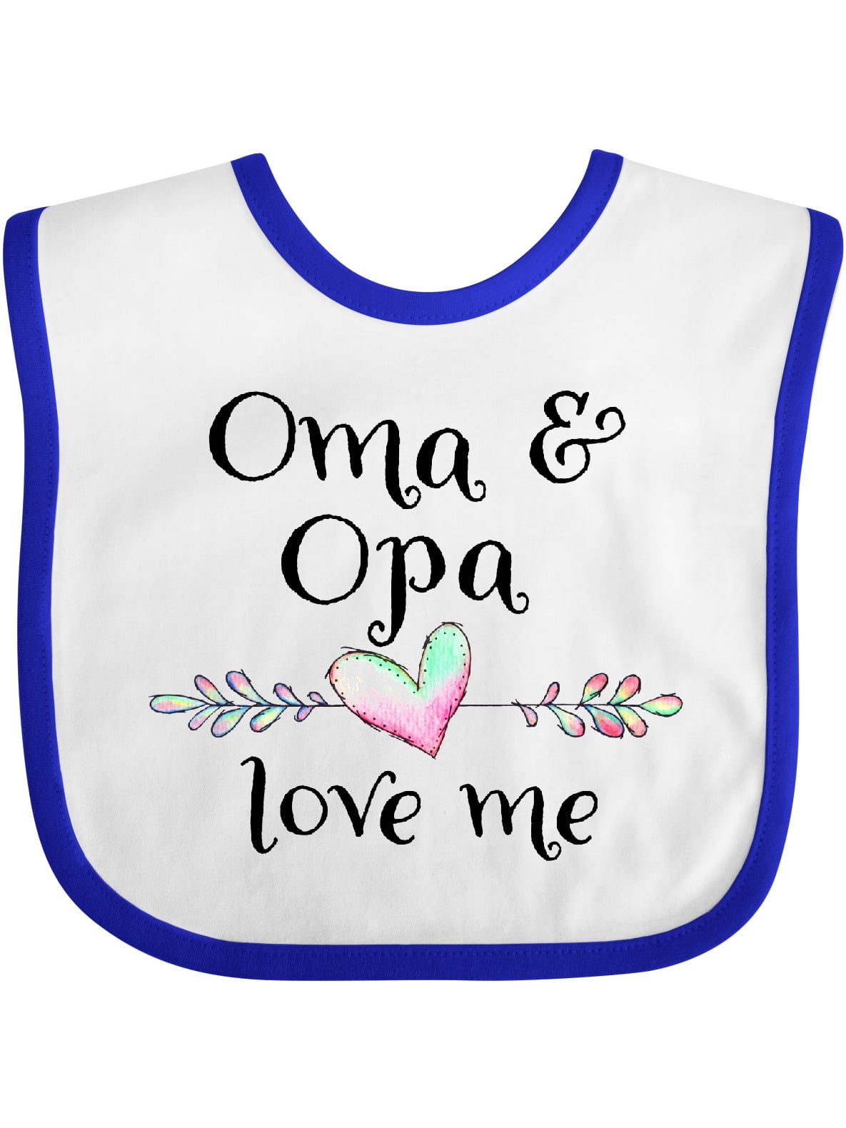 Inktastic Oma and Opa Love Me- Heart Grandchild Boys or Girls Baby Bib - Walmart.com