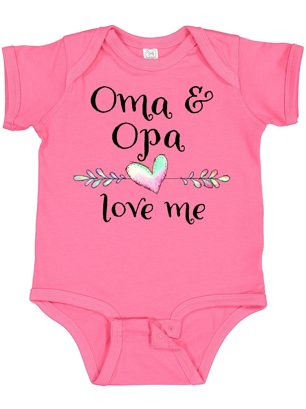 Inktastic Oma and Opa Love Me- Heart Grandchild Boys or Girls Baby Bodysuit - Walmart.com