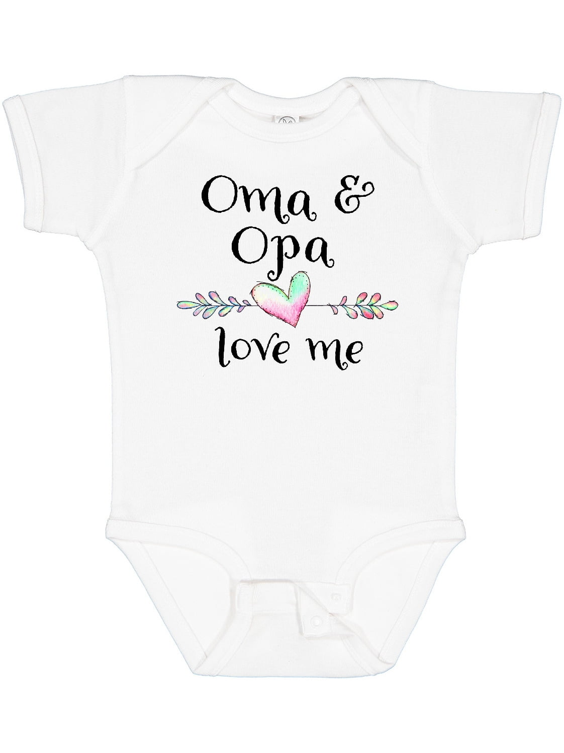 Inktastic Oma and Opa Love Me- Heart Grandchild Boys or Girls Baby Bodysuit - Walmart.com