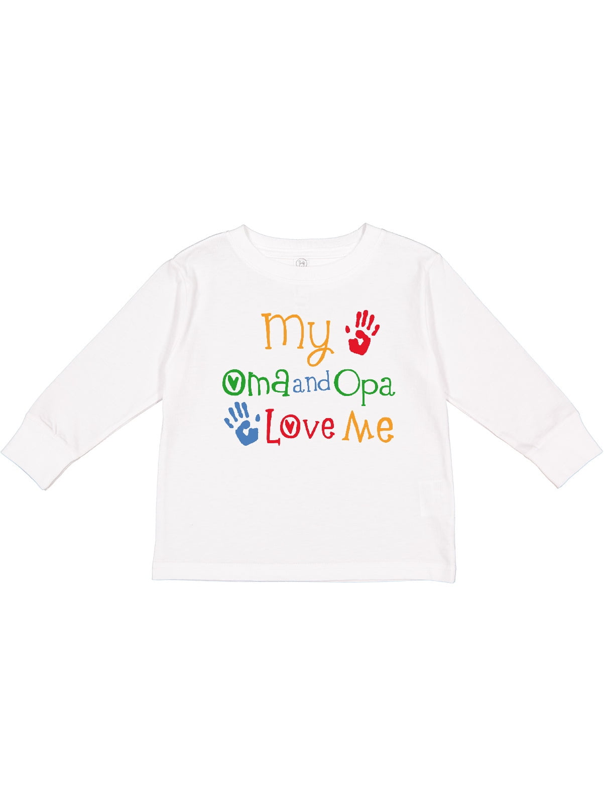 Inktastic Oma and Opa Love Me Grandchild Boys or Girls Long Sleeve Toddler T-Shirt - Walmart.com