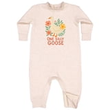 Inktastic One Silly Goose Cute Animal Design Baby Fleece Romper ...