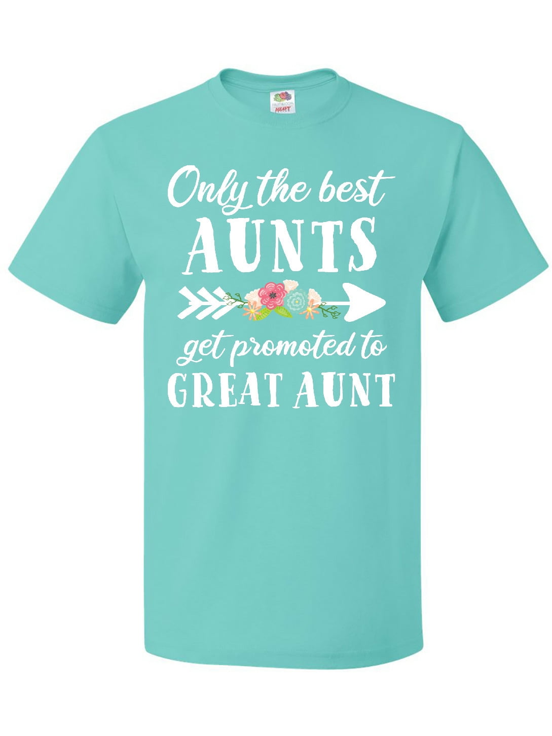 Inktastic Only the Best Aunts Get Promoted to Great Aunt with Flowers T ...