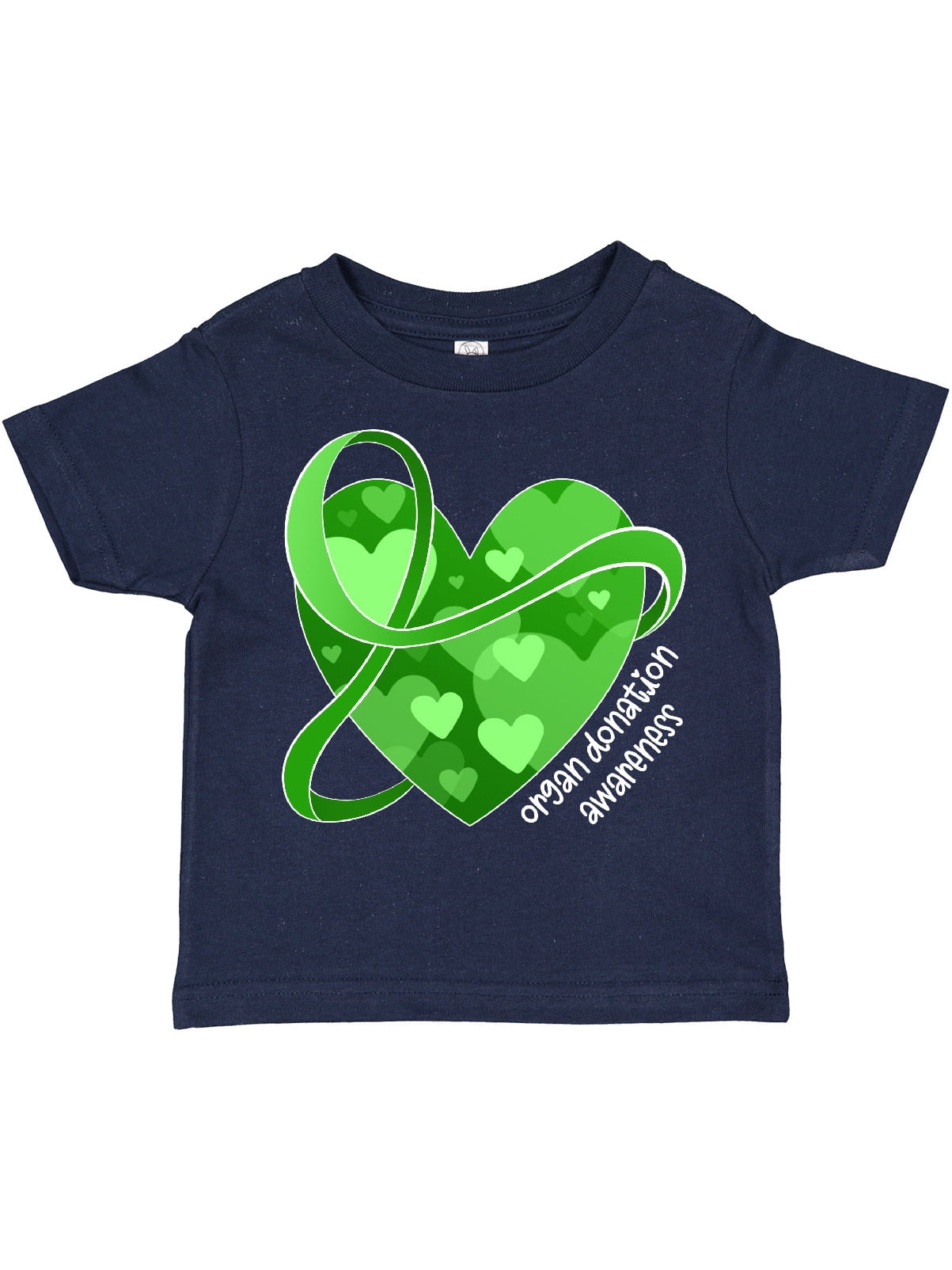 Inktastic Organ Donation Awareness Green Heart and Ribbon Boys or Girls Toddler T-Shirt ...