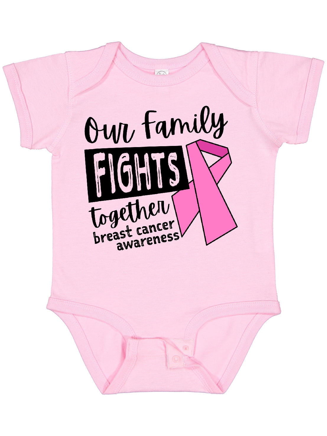 Inktastic Our Family Fights Together Breast Cancer Awareness Boys or ...