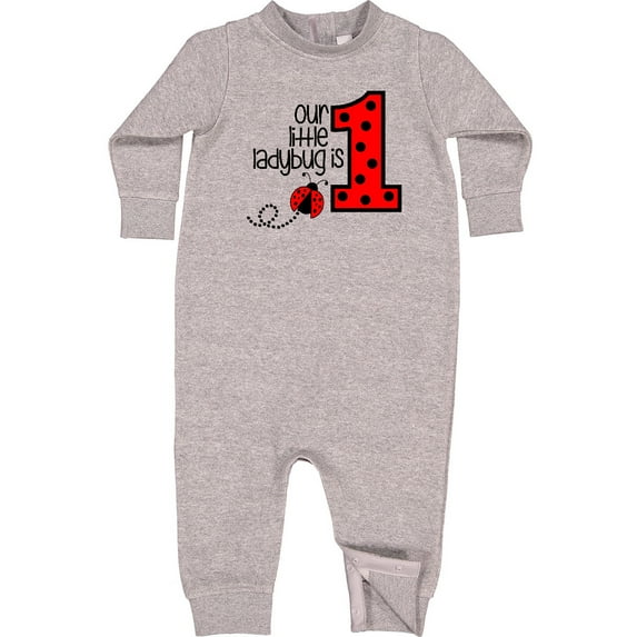 Inktastic Our Little Ladybug is 1 Baby Fleece Romper - Walmart.com