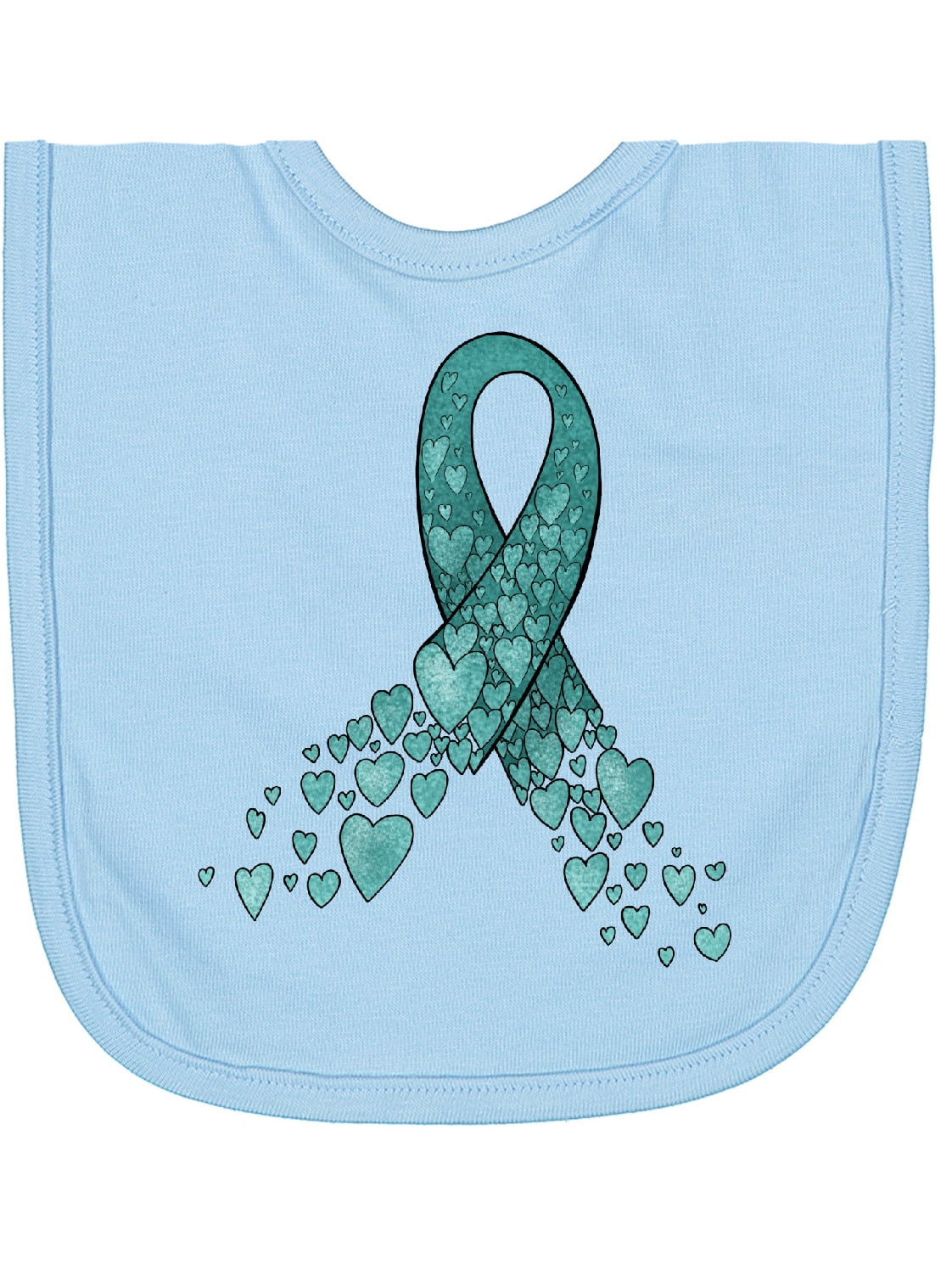 Inktastic Ovarian Cancer Awareness Teal Ribbon Made of Hearts Newborn ...