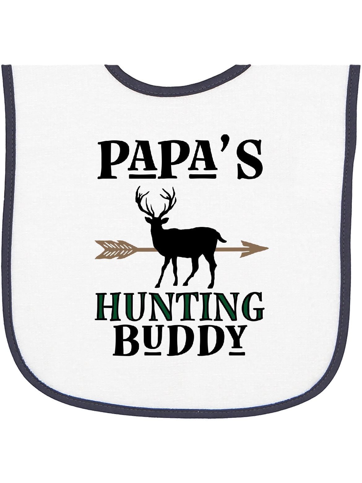 Inktastic Papa Hunting Buddy Bow Hunter Baby Terry Cloth Bib - Walmart.com